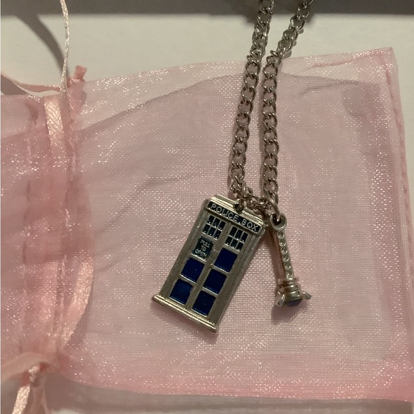 Hand Crafted | Jewelry | Doctor Who Tardis With Sonic Screwdriver Charm ...